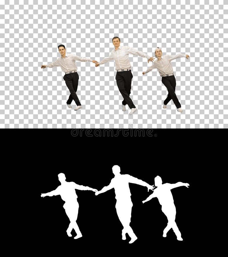 Happy Successful Office Workers Dancing, Alpha Channel Stock Image ...