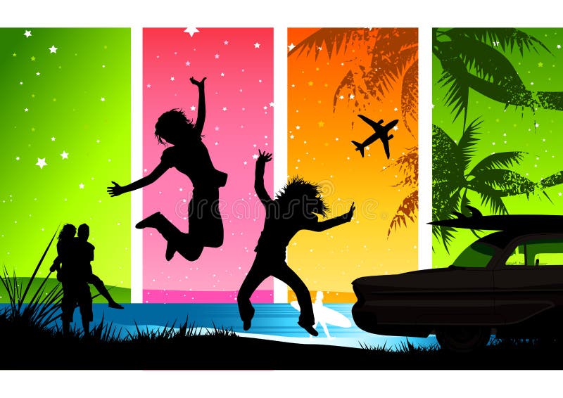 Happy Summer Break! stock vector. Illustration of design - 5855367