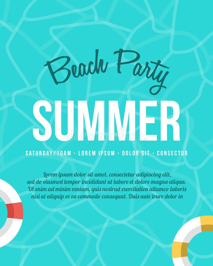 Happy Summer Day Poster Collection Stock Vector - Illustration of shell ...