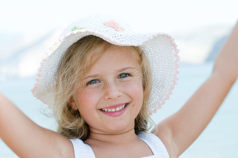 Happy summer vacation stock photo. Image of girl, beach - 18091872