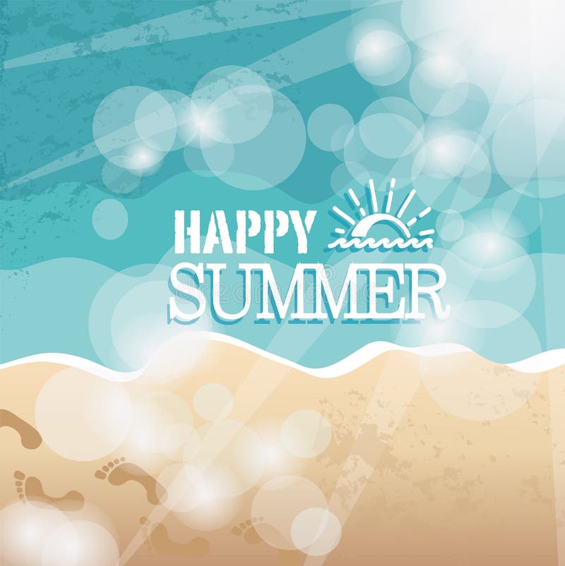 Happy summer stock illustration. Illustration of abstract - 42703325