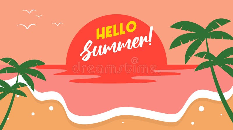 Happy Summer Web Banner and Flyer Stock Vector - Illustration of ...