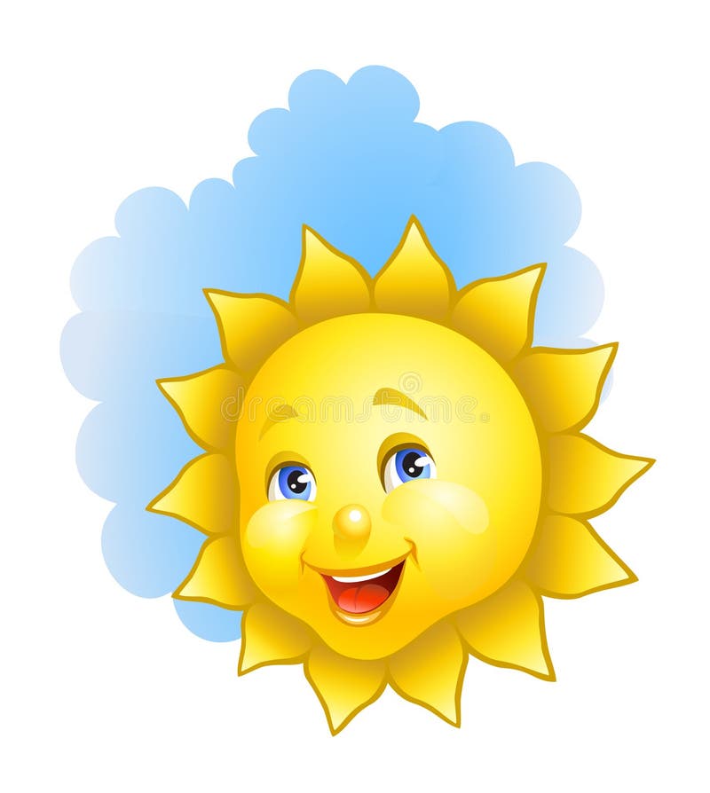 Happy sun stock vector. Illustration of sunbeams, happy - 25897824
