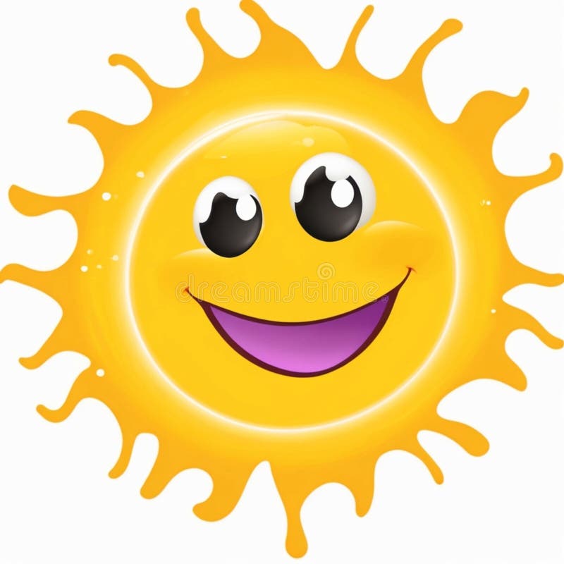 Happy Sun Clipart stock illustration. Illustration of text - 316937028