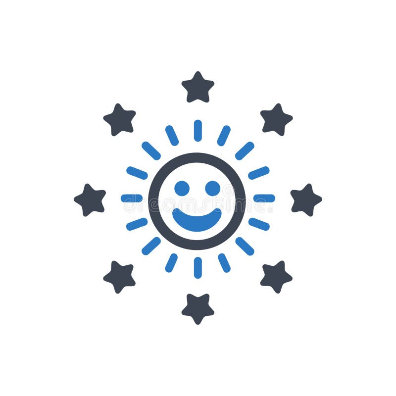 Happy Sun Icon stock vector. Illustration of vector - 361728793