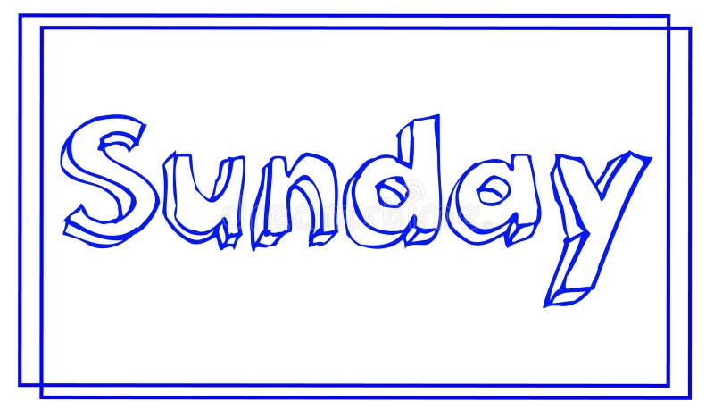 Happy Sunday background stock illustration. Illustration of line ...