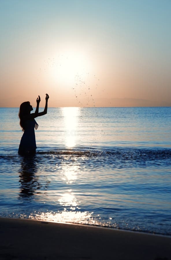 Relaxing dance at sunset stock image. Image of horizontal - 16336469