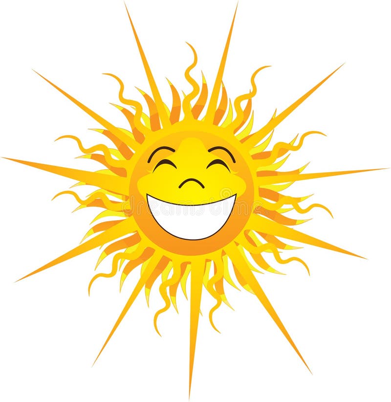 Happy Sunshine Isolated stock vector. Illustration of jubilant - 96898057