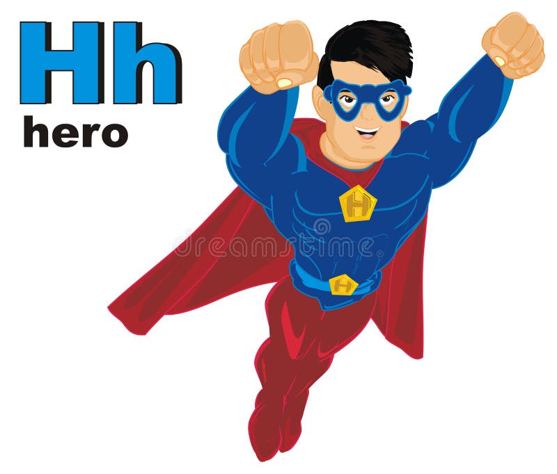 Superhero in mask and abc stock illustration. Illustration of agent ...