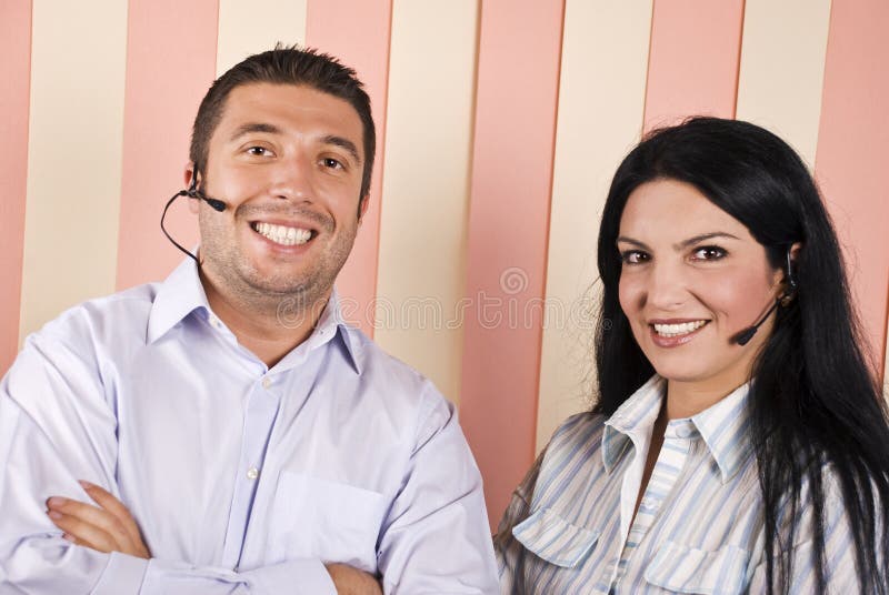 Happy Teleworker Headset Microphone Stock Photos - Free & Royalty-Free ...
