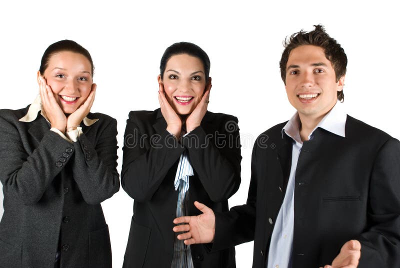 Successful Excited People with Victory in Business Stock Photo - Image ...