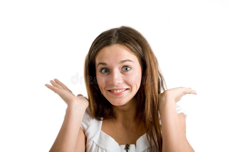 A Happy And Surprised Woman Stock Photo - Image of attractive, look ...