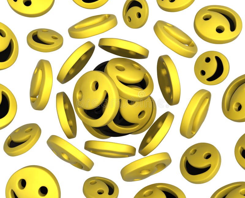 Happy Symbols Scatter stock illustration. Illustration of positive ...