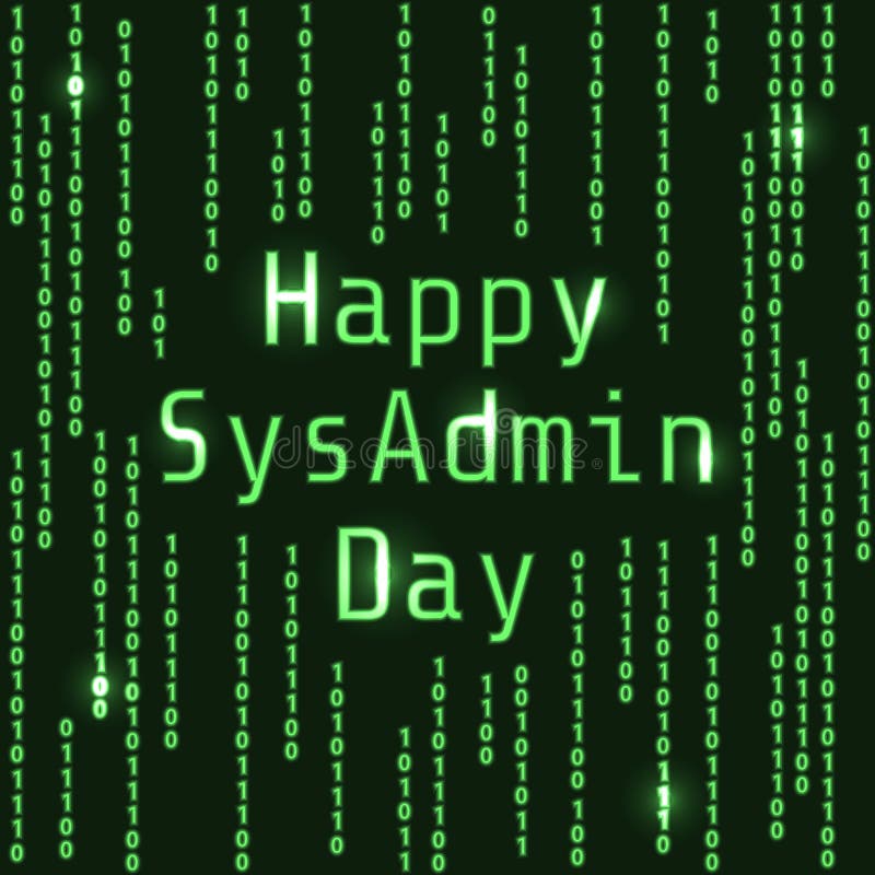 Happy SysAdmin Day stock vector. Illustration of holiday - 95136232