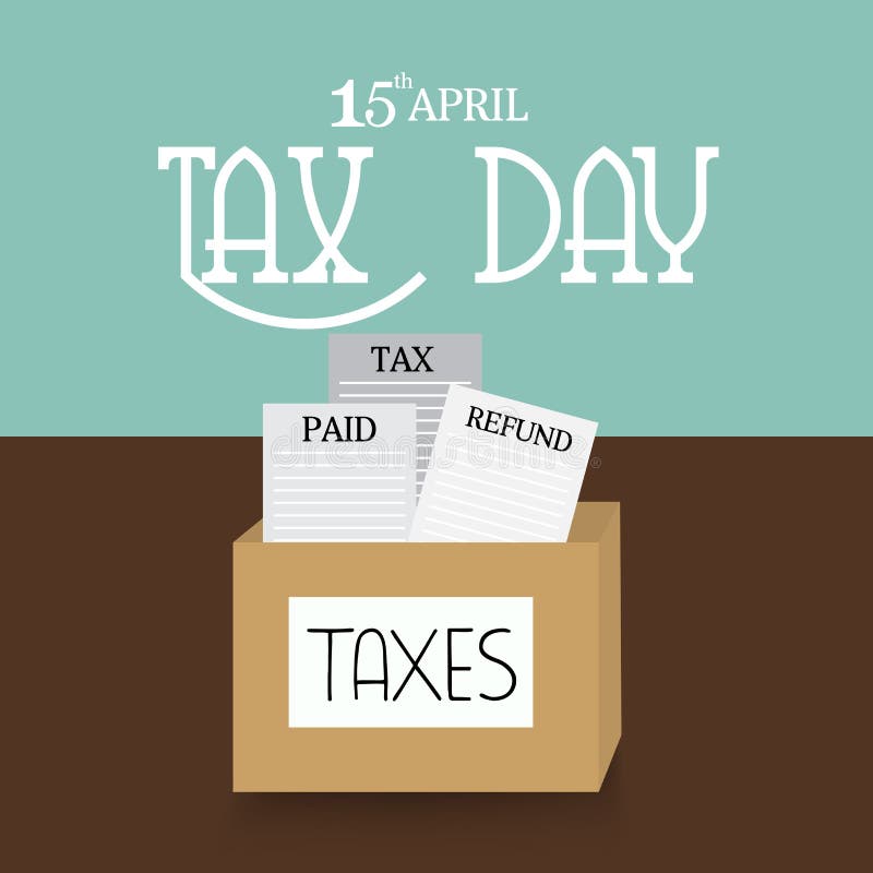 Happy Tax Day stock illustration. Illustration of colorful - 69628147