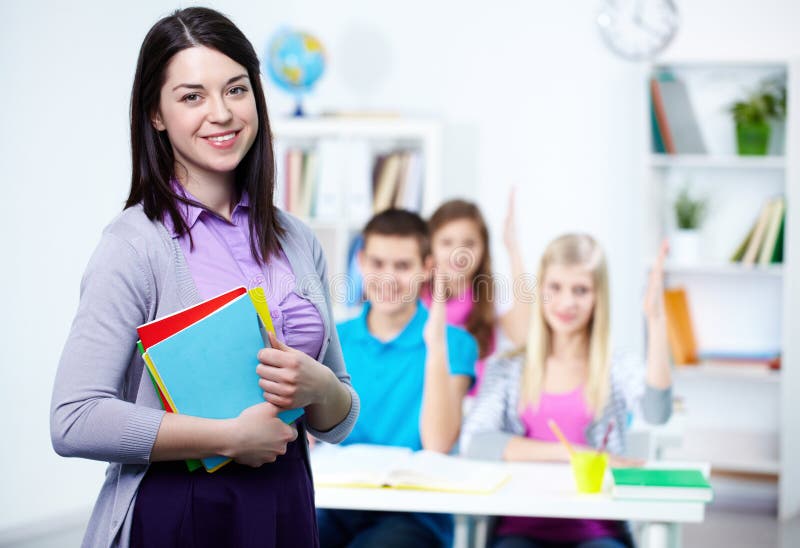 Happy teacher stock image. Image of educational, caucasian - 25940591