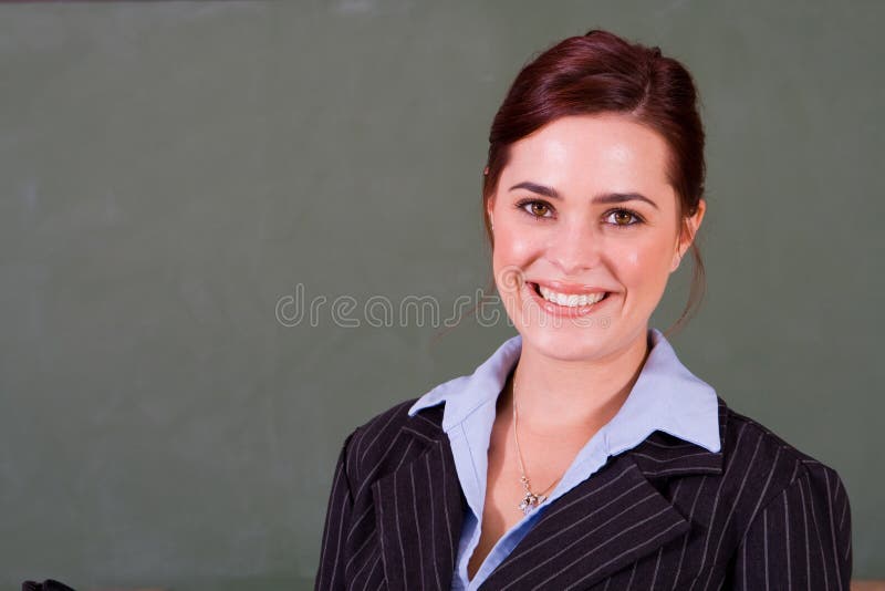 Happy teacher stock image. Image of closeup, elementary - 9718405