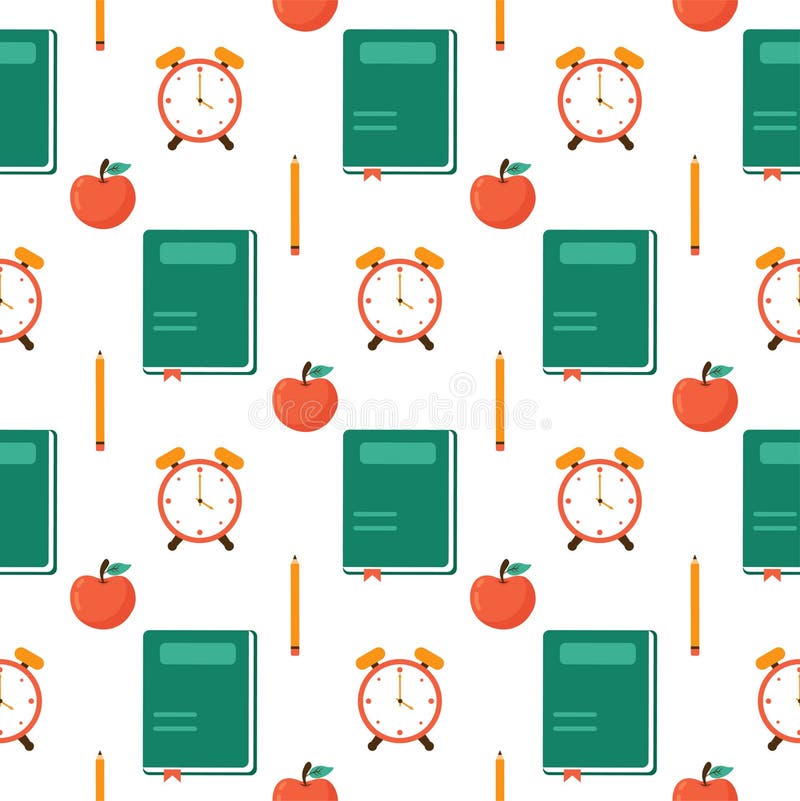 Happy Teacher Seamless Pattern Design Educational Style Elements in ...