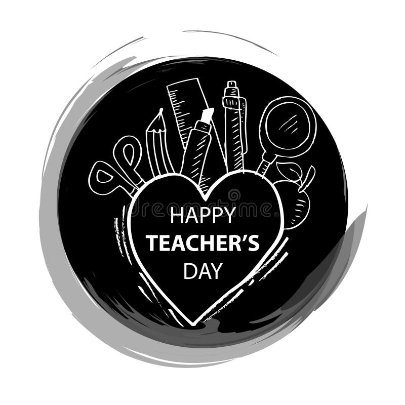 Happy Teachers Day Card Stock Vector Illustration Of Knowledge 100697719