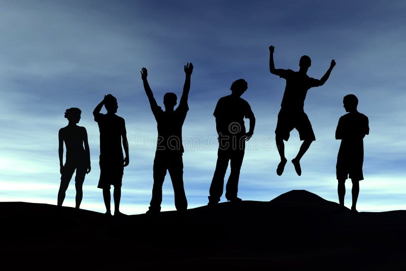 Happy team jumping of joy stock image. Image of handsome - 5267649