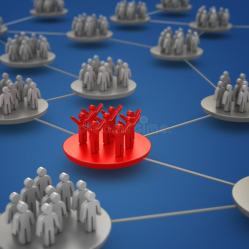 Happy team stock illustration. Illustration of network - 18605999