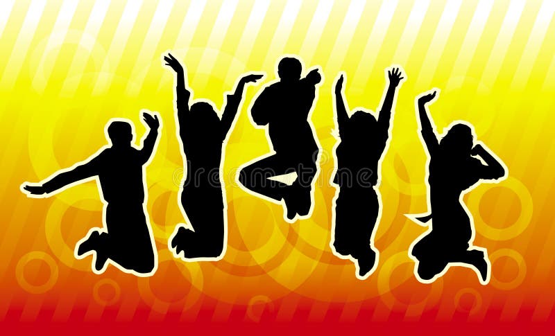 Happy Team stock vector. Illustration of happiness, attitude - 4421943