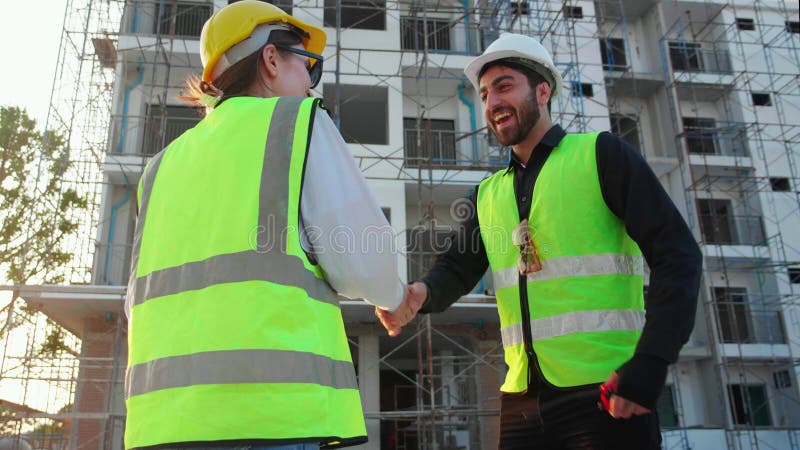 Happy Team of Architect or Engineer with Success and Glad while ...