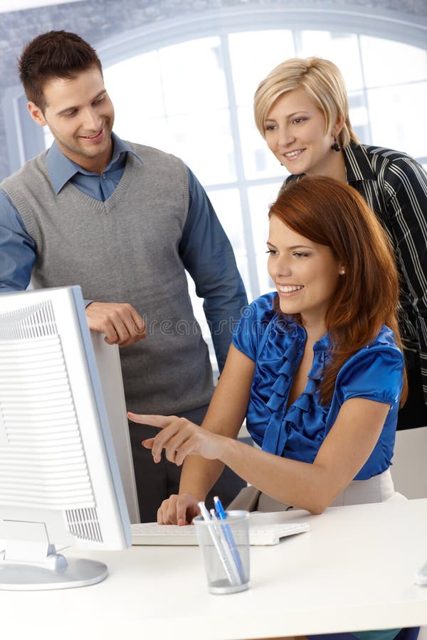 Happy team work stock photo. Image of european, haired - 23868774