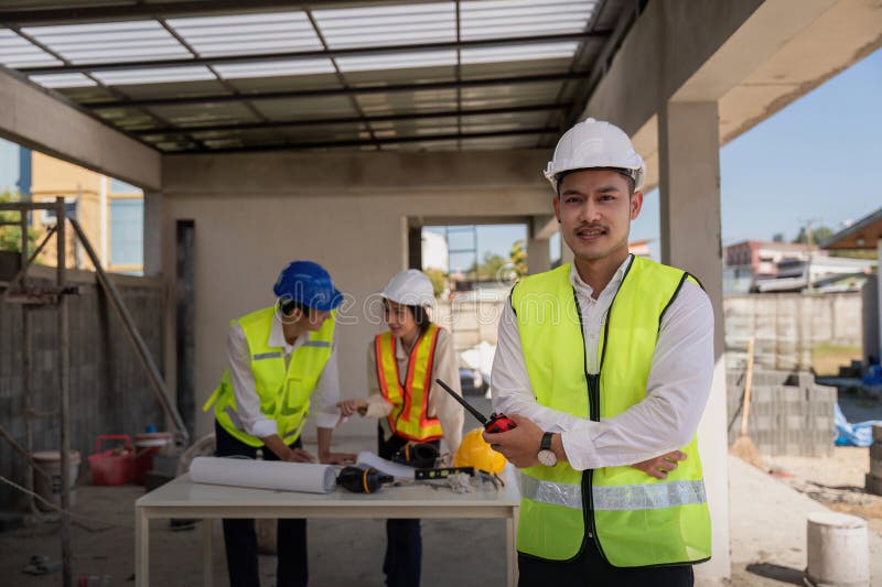 Happy of Team Construction Worker. Engineer, Construction Site and Team ... Happy of Team Construction Worker. Engineer, Construction Site and Team ...