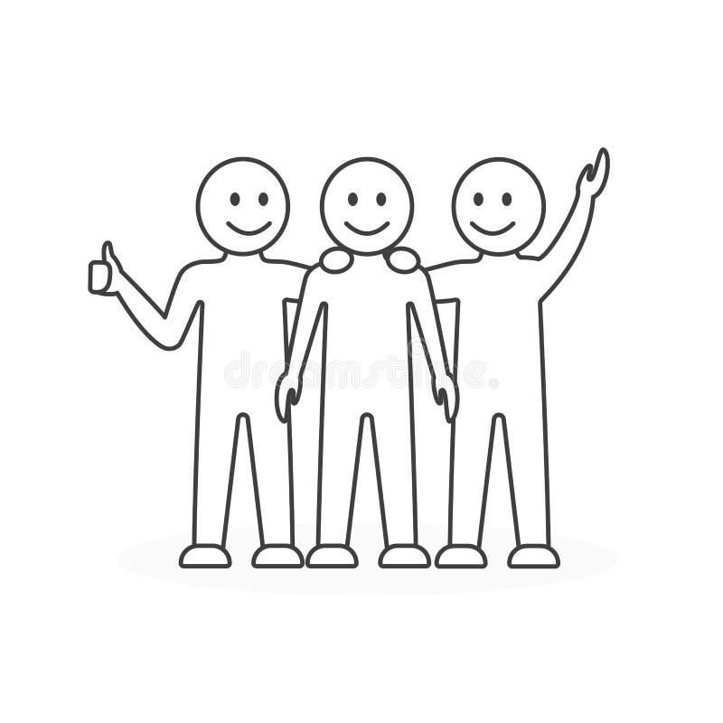 Happy team work. stock vector. Illustration of label - 95094600