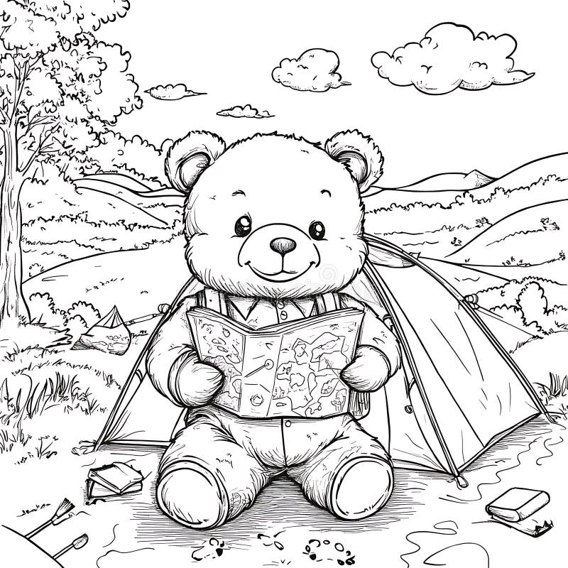 Happy Teddy Bears Family Holding Red Heart in Paws Stock Vector ...