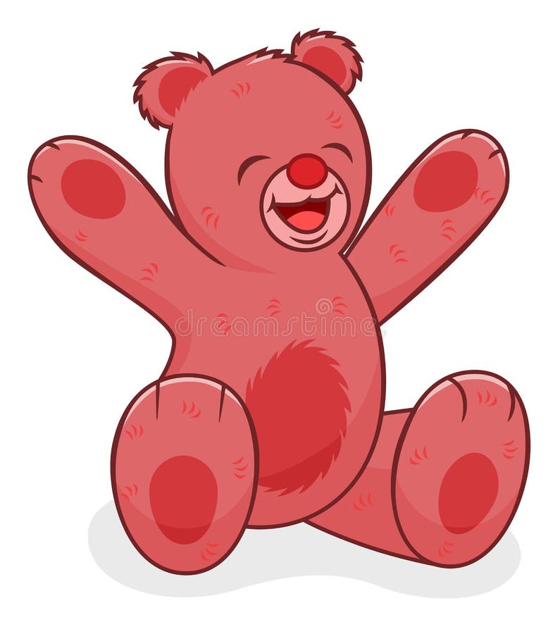 Happy teddy bear draw stock vector. Illustration of dance - 146528087