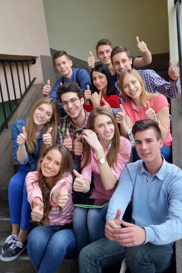 Teens group in school stock photo. Image of learning - 44411162