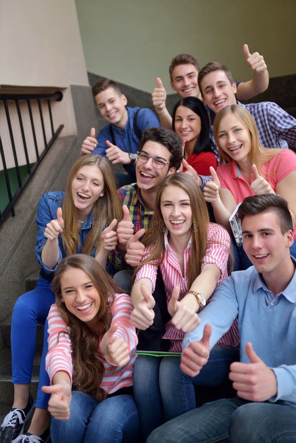 Happy Teens Group in School Stock Image - Image of boys, handsome: 45930671