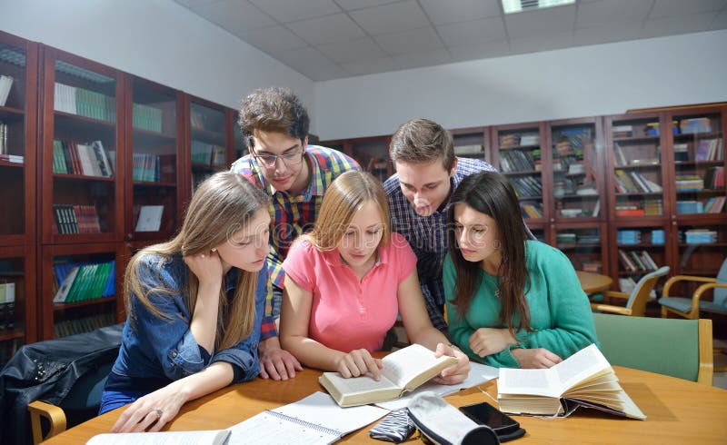 Happy Teens Group in School Stock Photo - Image of girl, beautiful ...