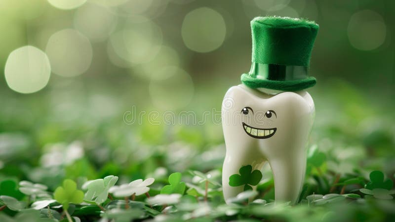 The Happy Teeth Who Celebrate ST Patrick S Day. Stock Photo - Image of ...