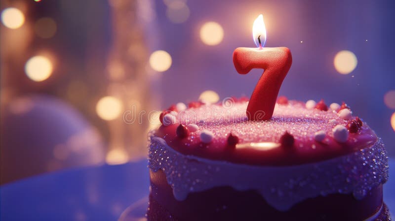Happy 17th Birthday Cake with Candles, 17th Birthday Celebration Stock ...