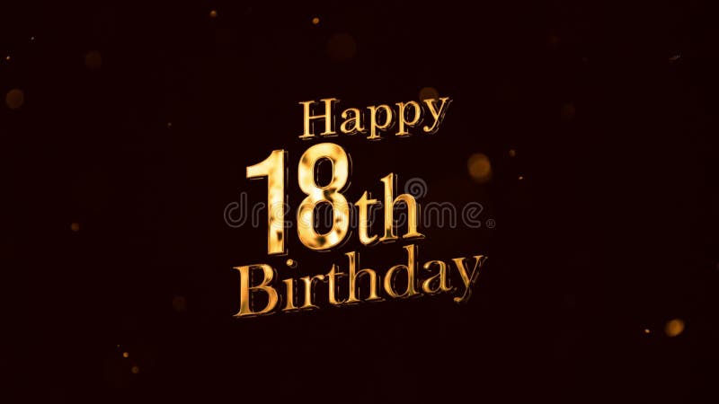 Congratulations on the 18th Birthday in Luxury Gold Style, Awarding ...