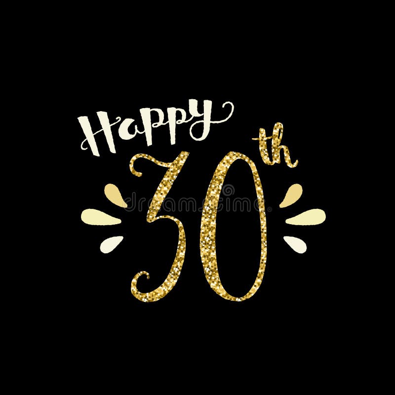 HAPPY 30th BIRTHDAY! Colorful Stickers Stock Vector - Illustration of ...