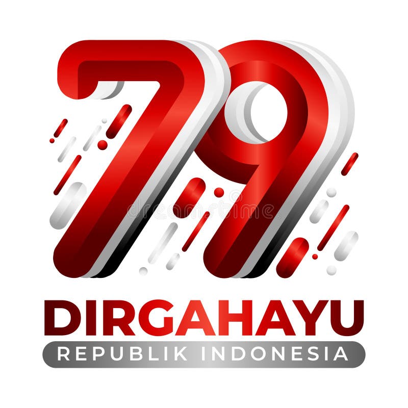 Happy 79th Indonesia Independence Day Stock Vector - Illustration of ...