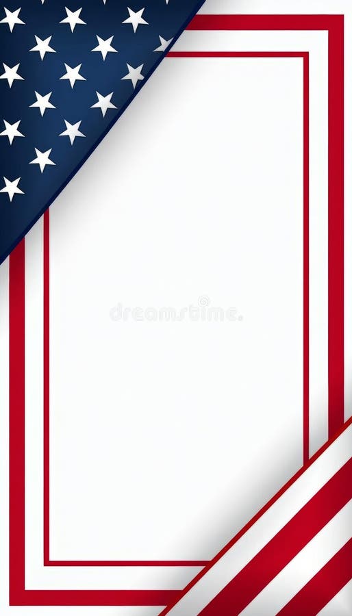 Happy 4th of July Border: Patriotic Frame Stock Illustration ...