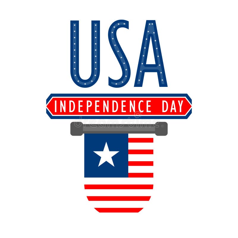 Happy 4th of July Graphic Design Stock Vector - Illustration of star ...