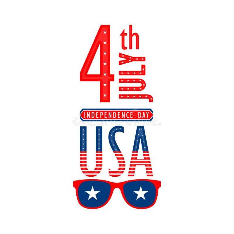 Happy 4th of July Graphic Design Stock Vector - Illustration of freedom ...