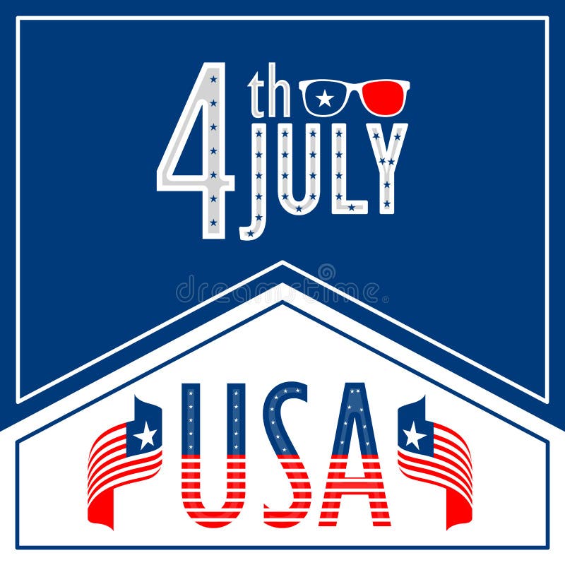 Happy 4th of July Graphic Design Stock Vector - Illustration of liberty ...