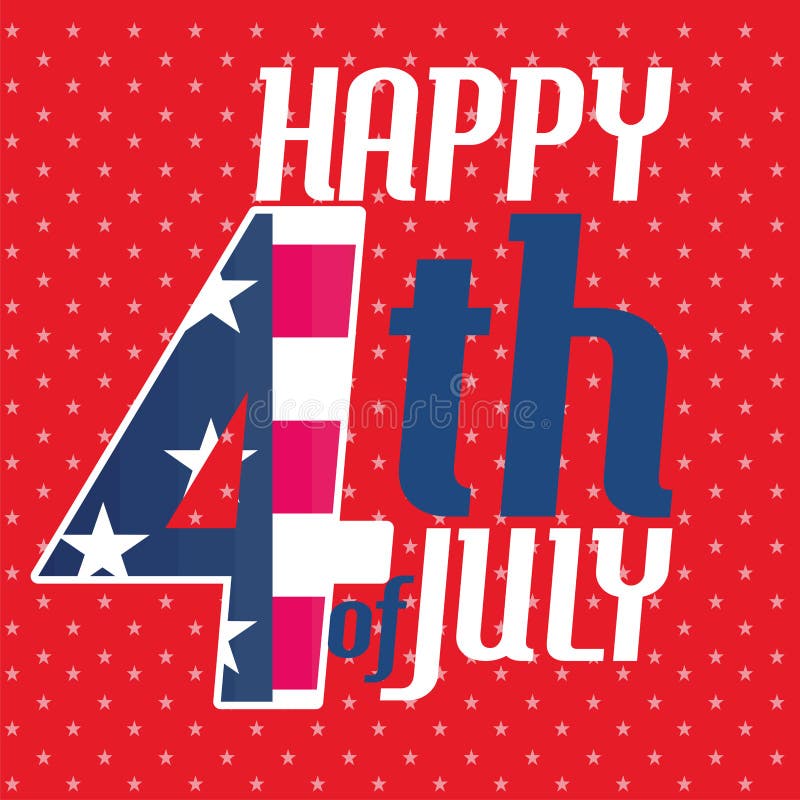 Happy 4th of july poster stock vector. Illustration of holiday - 188451874