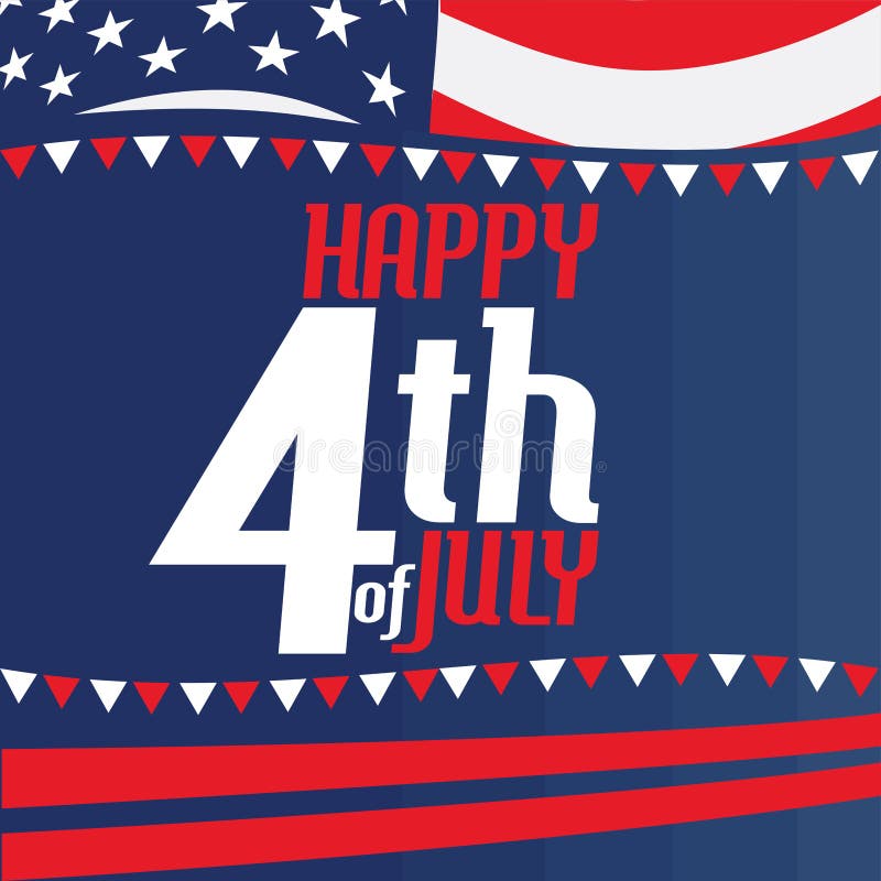 Happy 4th of july poster stock vector. Illustration of holiday - 188452453