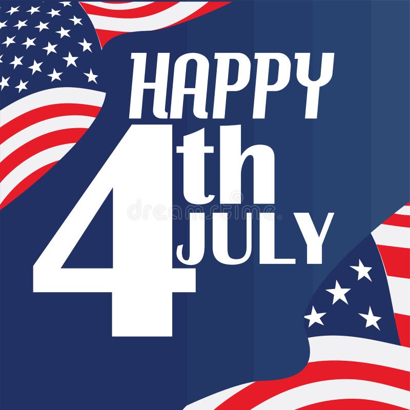 Happy 4th of july poster stock vector. Illustration of vector - 188452474