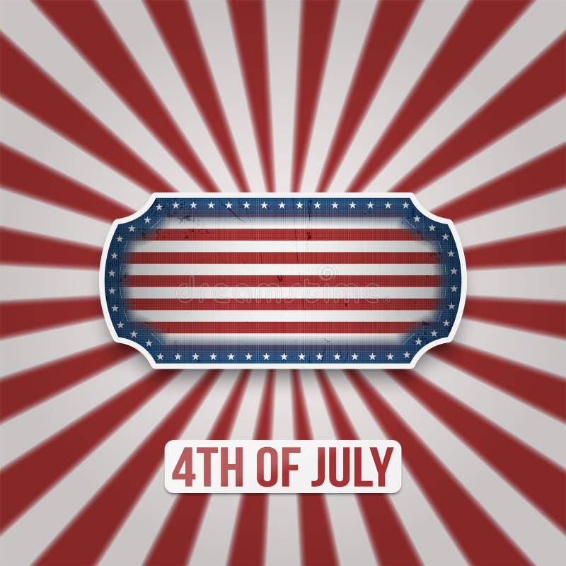 Happy 4th of July Text on Greeting Background Stock Vector ...