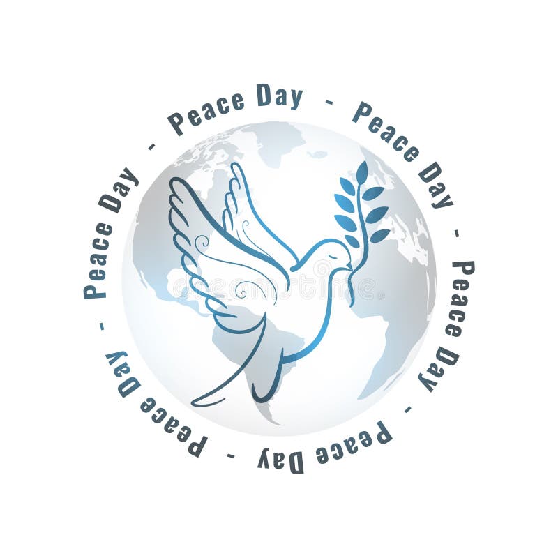 Happy 21th September Template with Bird in Silhouette Style Vector ...