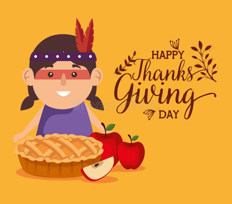 Native Happy Thanksgiving Day Card Stock Illustrations – 176 Native ...